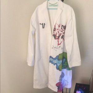 Off-White | Jackets & Coats | Offwhite Graphic Lab Style Coat Size M ...